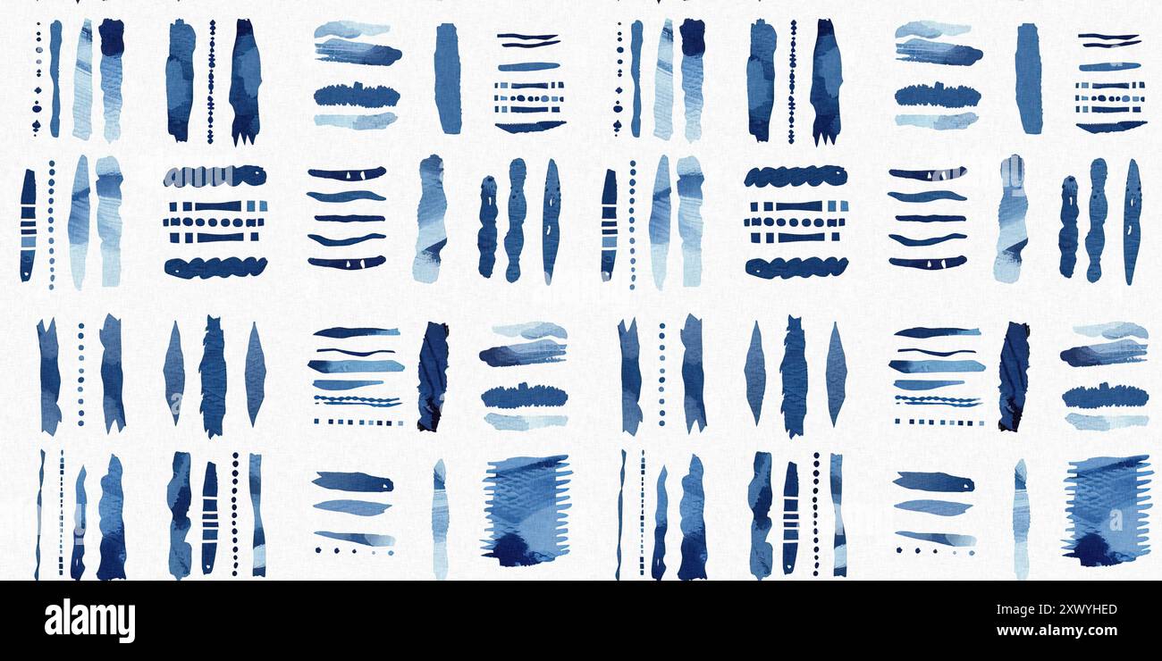 Modern blue white irregular beach stripe border for summer doodle ...