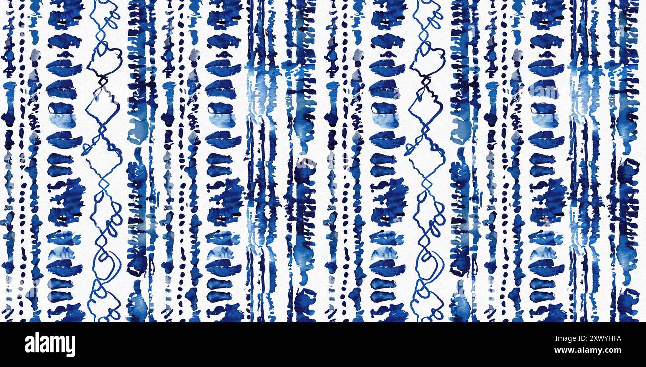 Modern blue white irregular beach stripe border for summer doodle ...