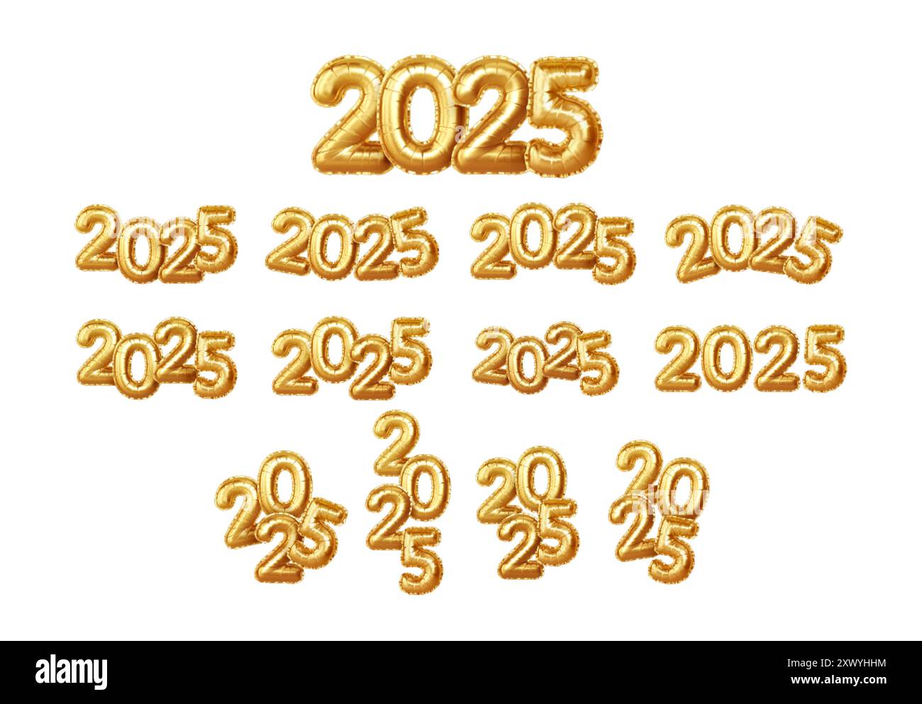 2025 number balloons Stock Vector Images - Alamy