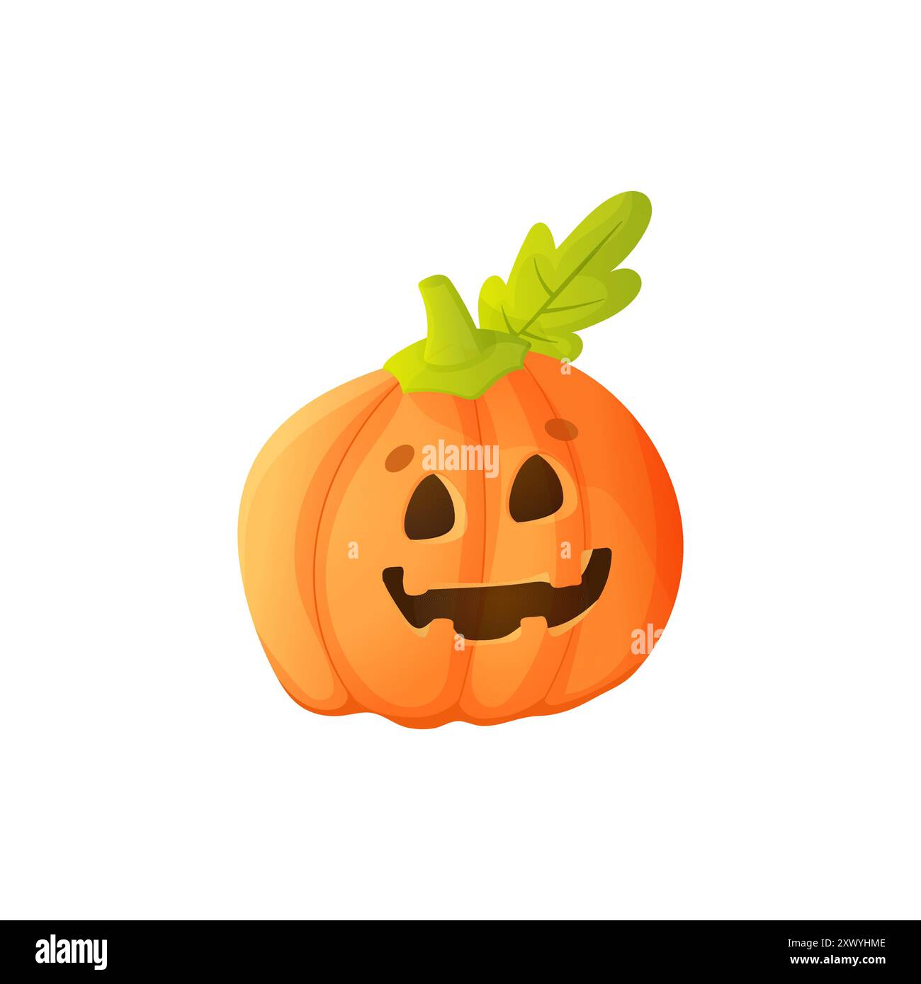 Cartoon illustration funny pumpkin for halloween. Vector illustration ...