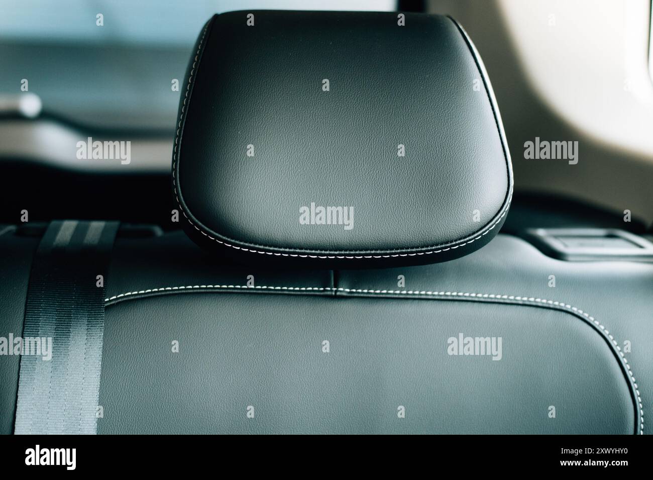 LEATHER TEXTURE of a seat in an expensive new car. High quality photo ...