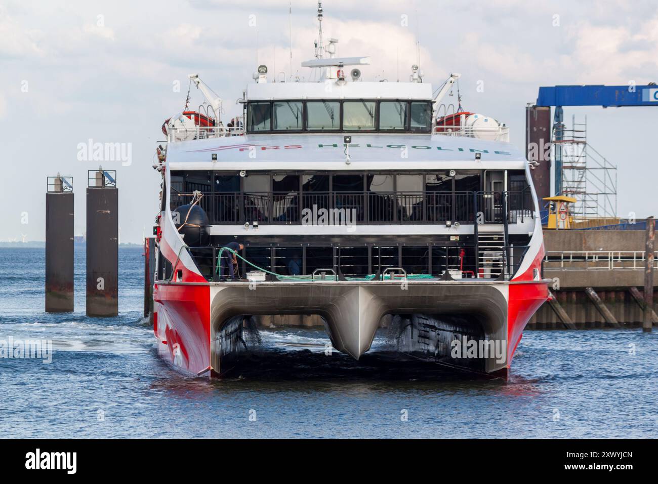 CUXHAVEN, GERMANY - AUGUST 15, 2024: HALUNDER JET, a high-speed vessel ...