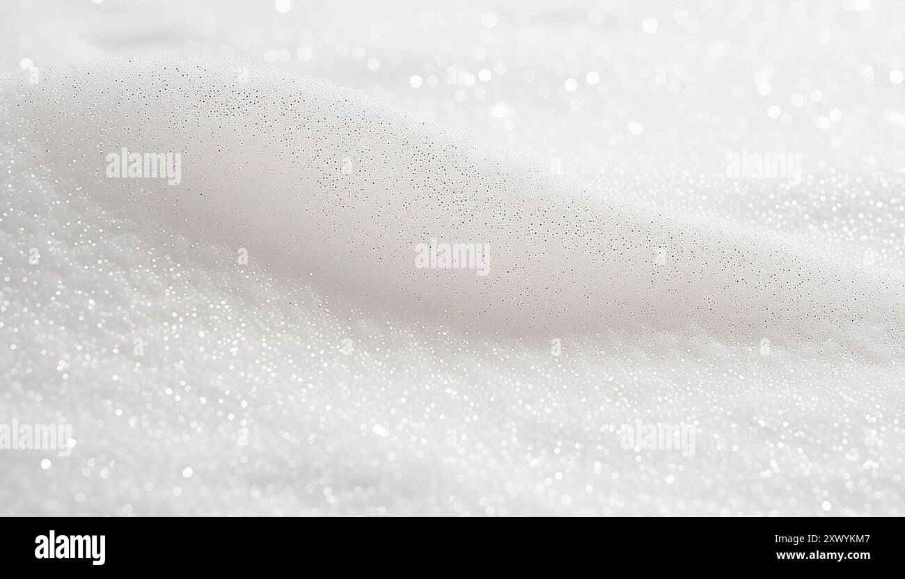 Closeup of Bright white Snow, Sparkling glitter and Frosty Texture ...