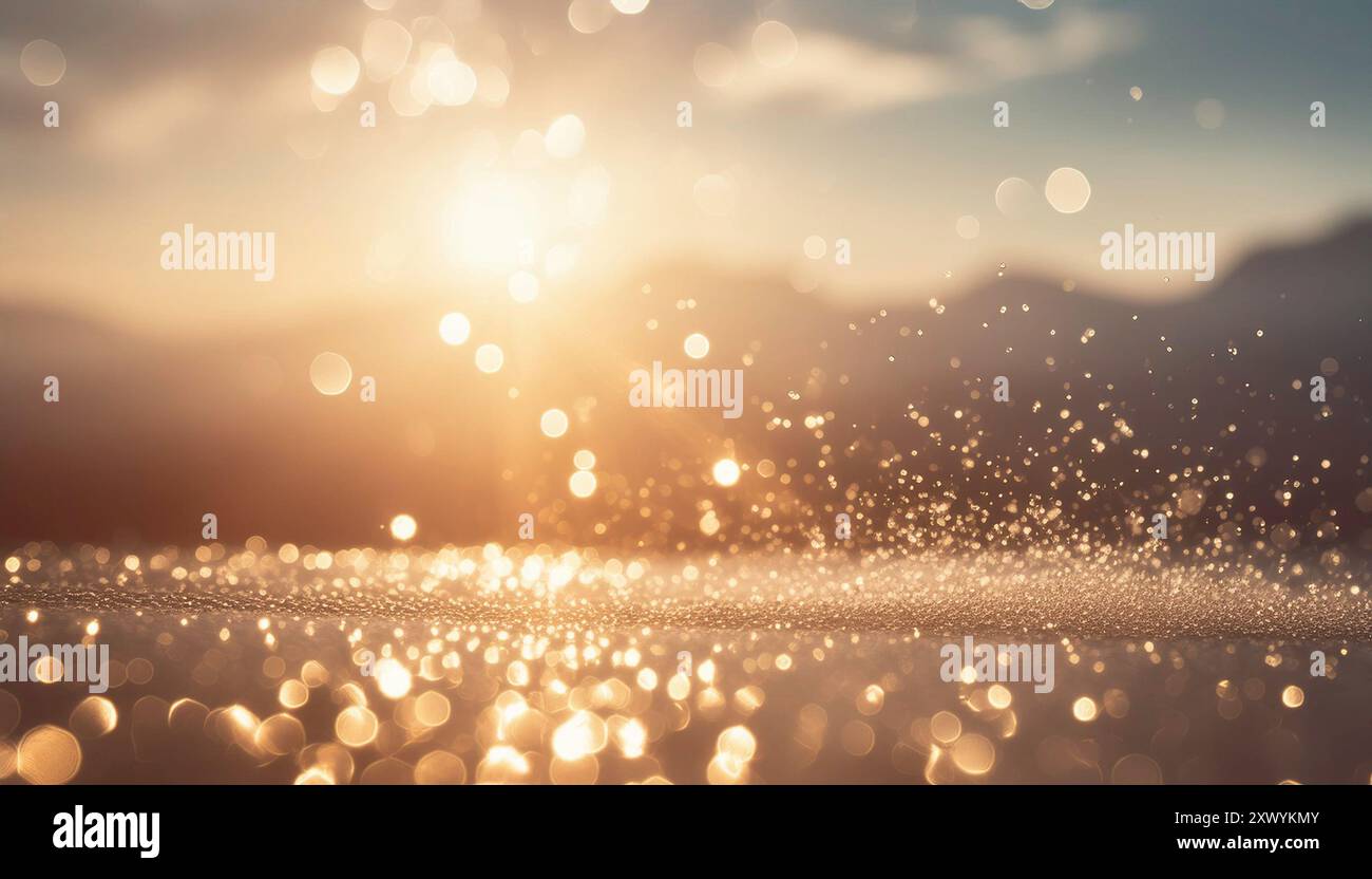 Sparkling Glitter and Bokeh snowflakes, soft light in a Winter ...