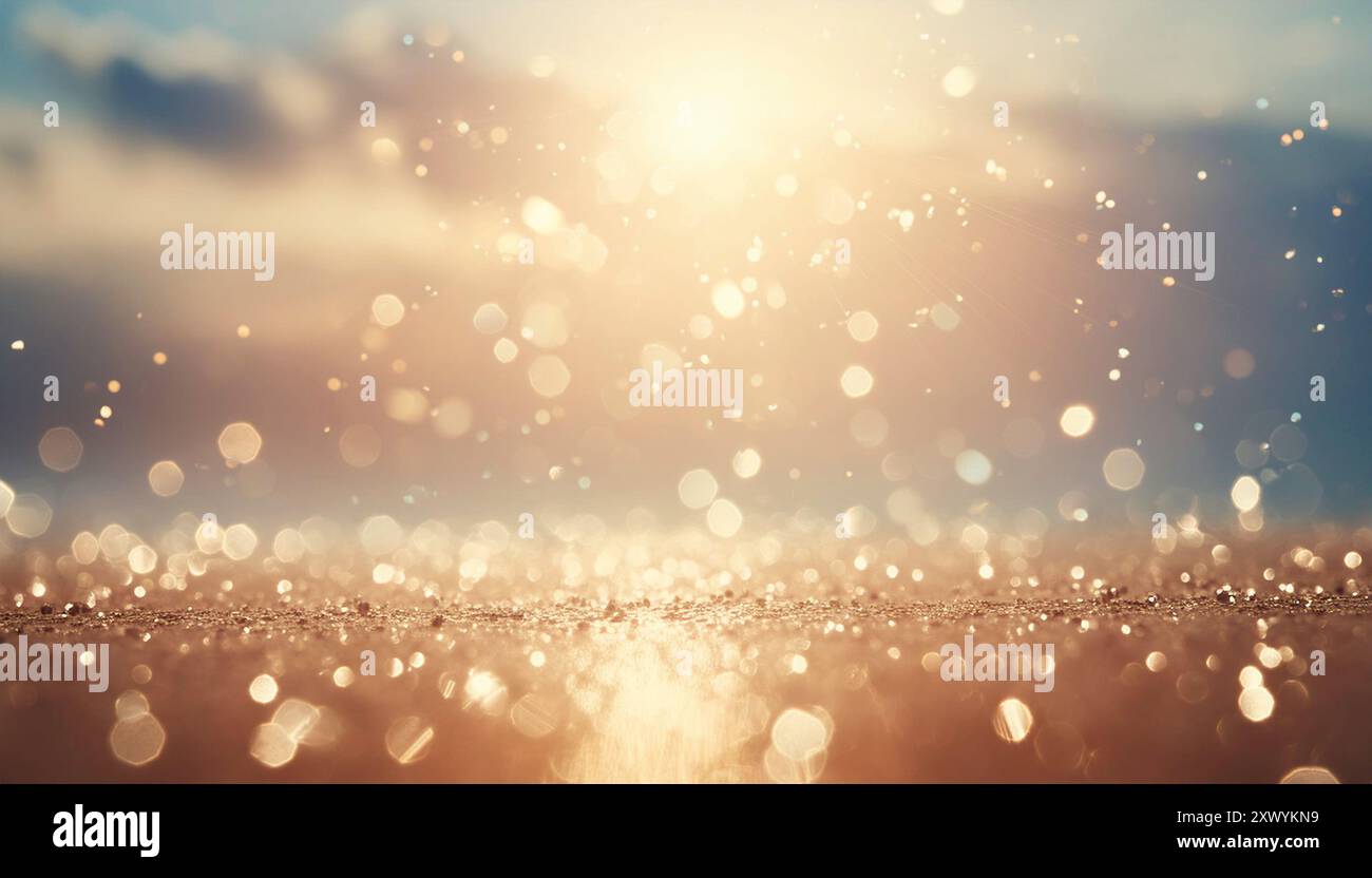 Sparkling Glitter and Bokeh snowflakes, soft light in a Winter ...
