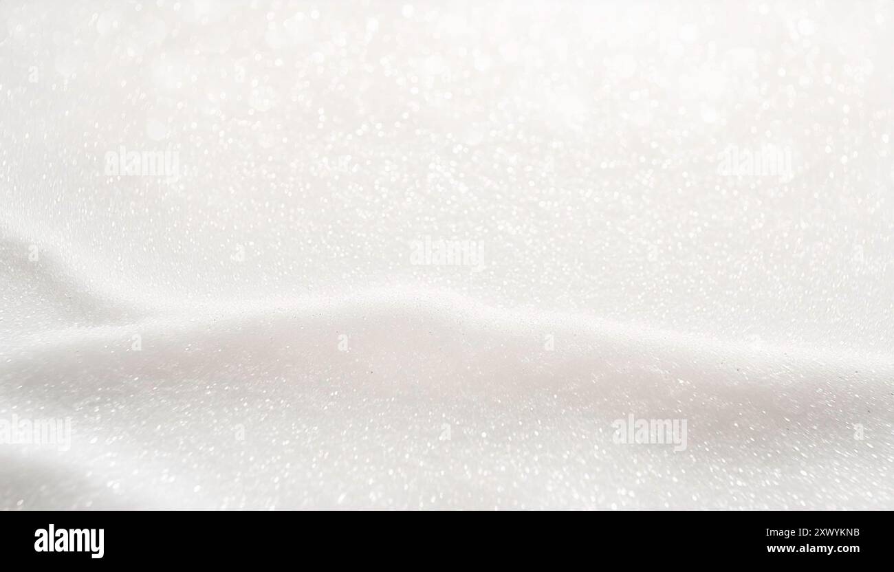 Closeup of Bright white Snow, with Sparkling glitter and Frosty Texture ...