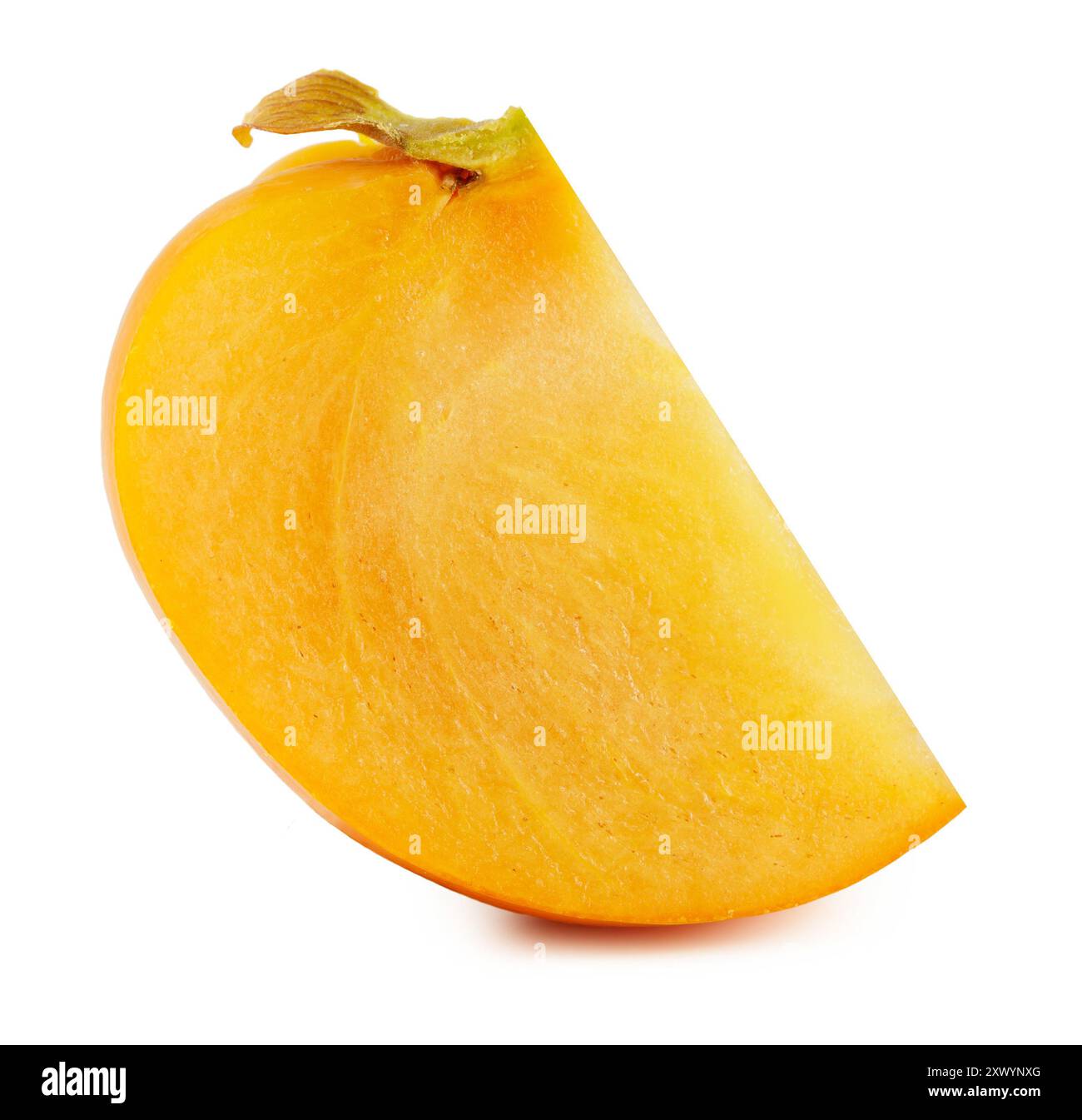 Persimmon slice isolated on white background Stock Photo - Alamy