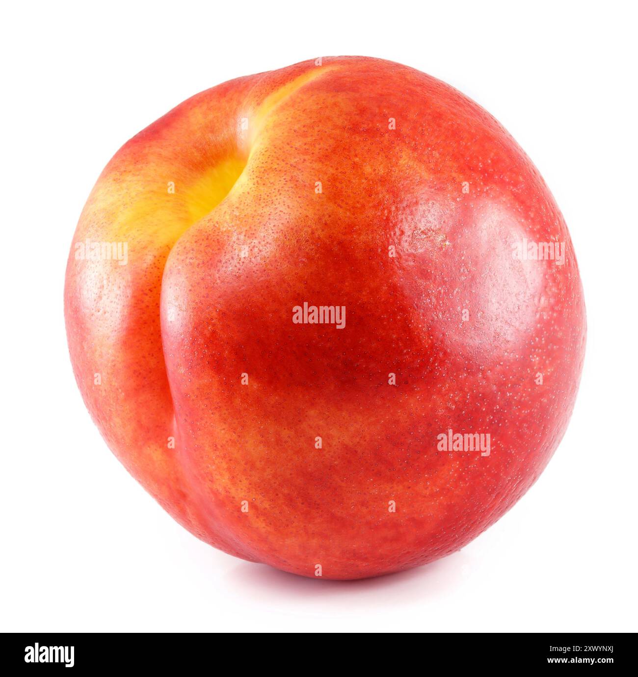Nectarine fruit isolated on white background cutout Stock Photo - Alamy