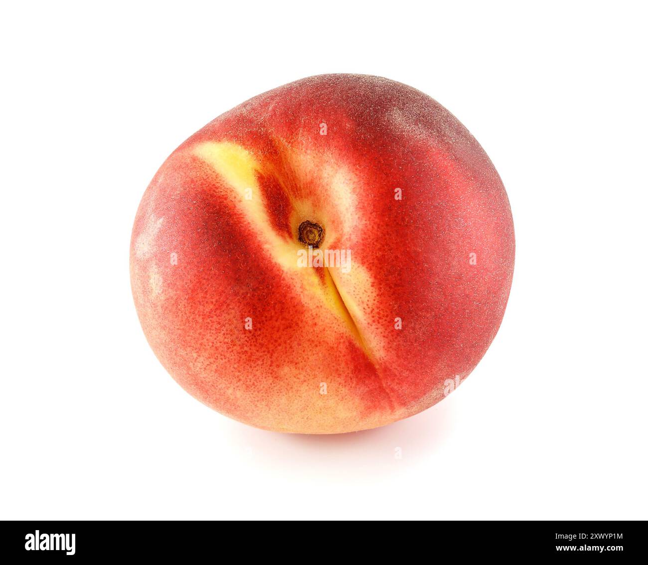 Ripe peach fruit isolated on white background cutout Stock Photo - Alamy