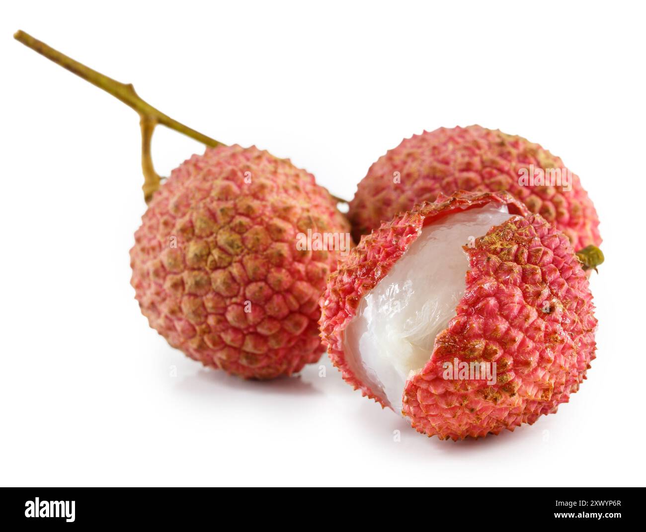 Lychee. Fresh lychees isolated on white Stock Photo - Alamy