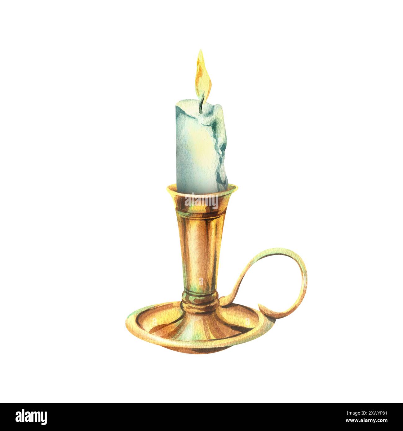 White metal candlestick hi-res stock photography and images - Alamy