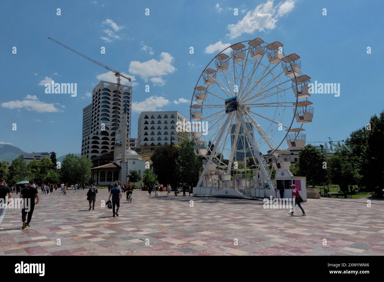 Ferris wheel in Skanderbeg Square, Tirana, Albania Stock Photo - Alamy