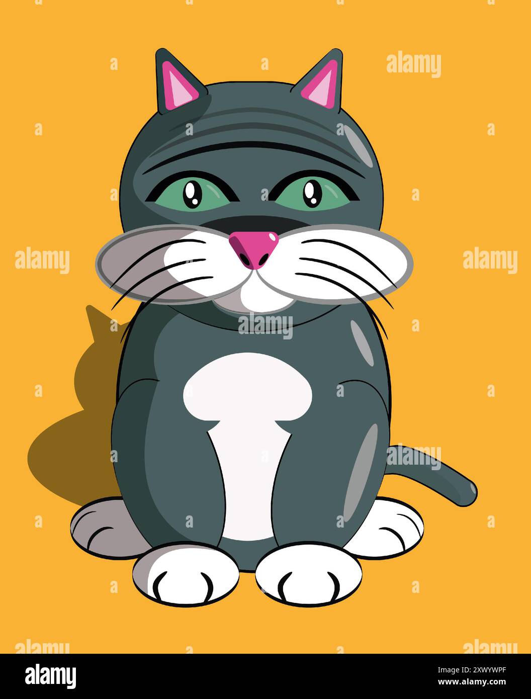 Cute shadow cat cartoon hi-res stock photography and images - Alamy