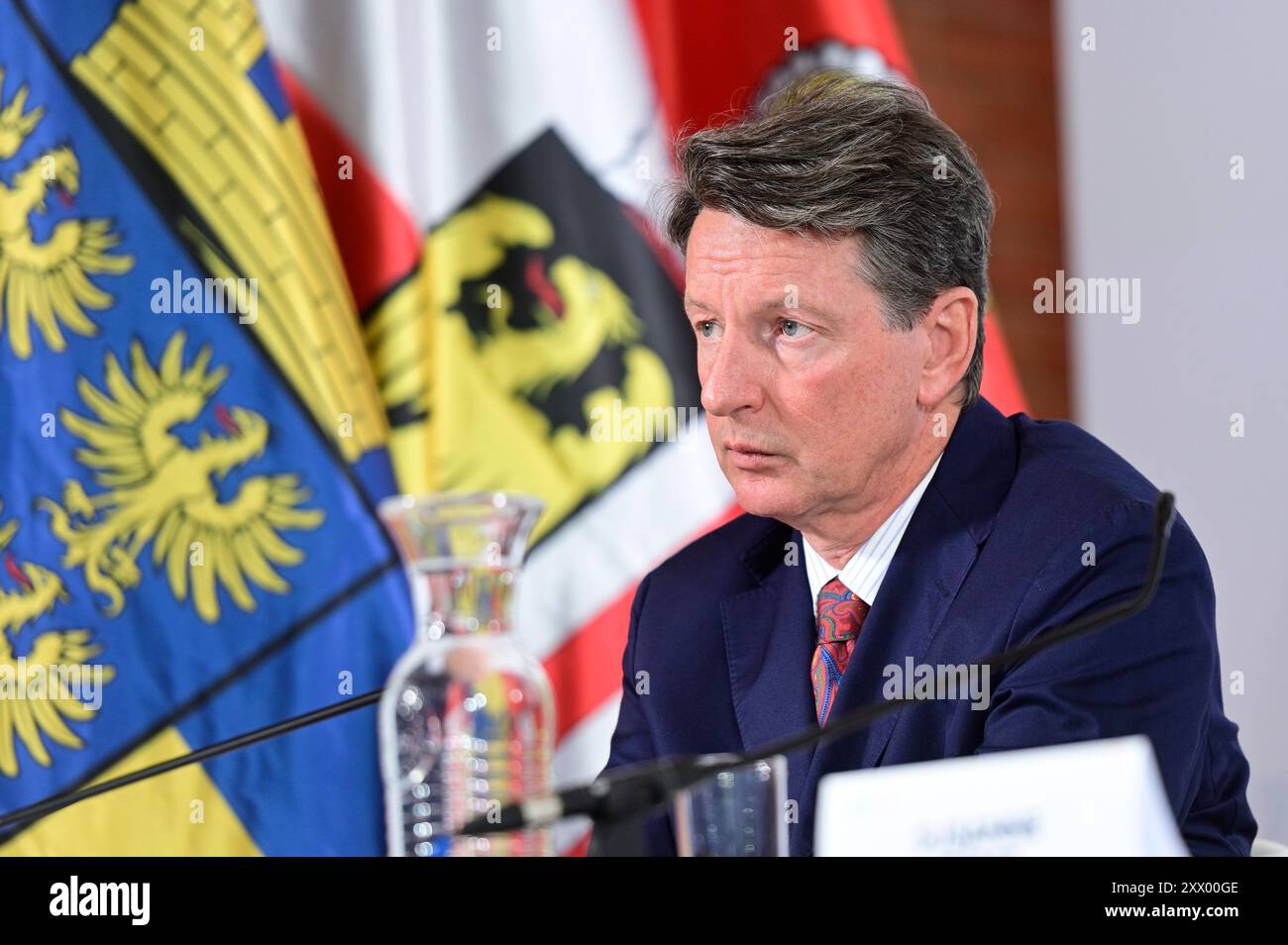 Vienna, Austria. 21st August, 2024. Presentation of the FPÖ (Freedom Party of Austria) election ...