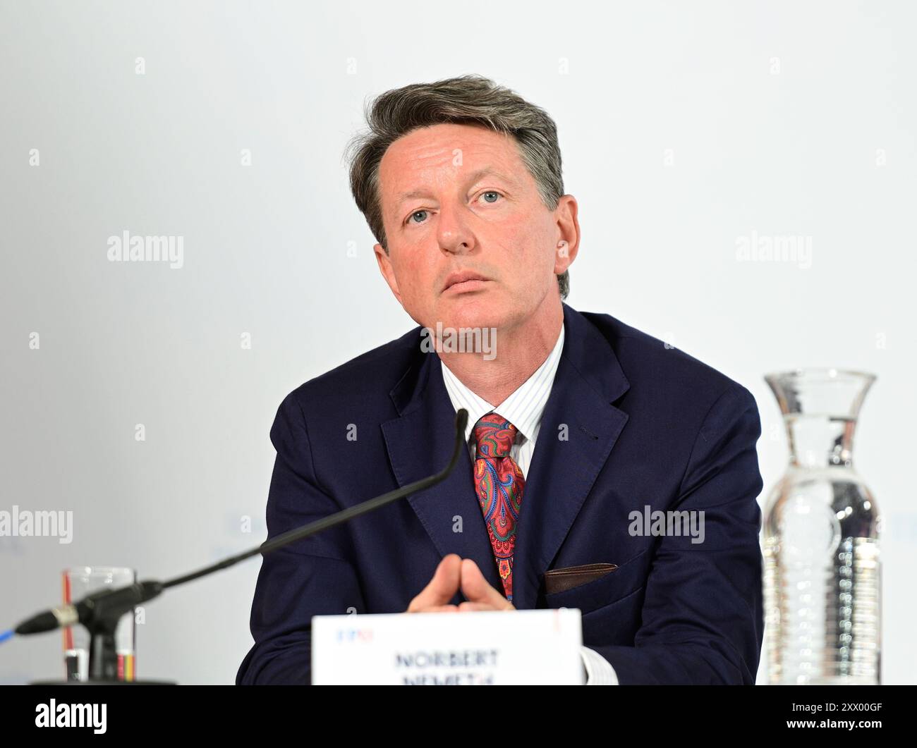 Vienna, Austria. 21st August, 2024. Presentation of the FPÖ (Freedom Party of Austria) election ...