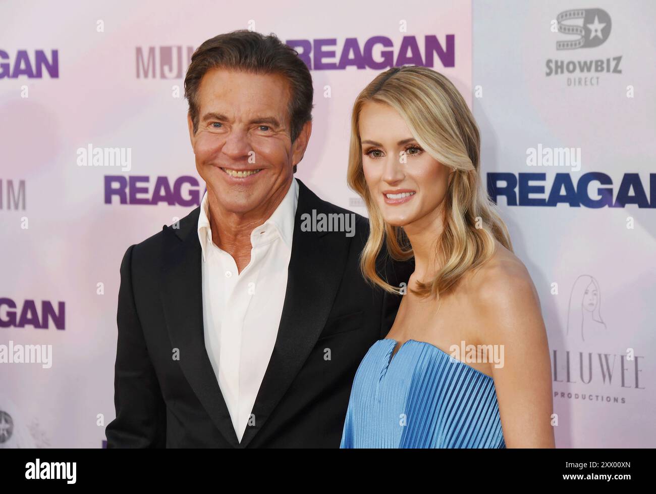 HOLLYWOOD, CALIFORNIA - AUGUST 20: (L-R) Dennis Quaid and Laura Savoie ...