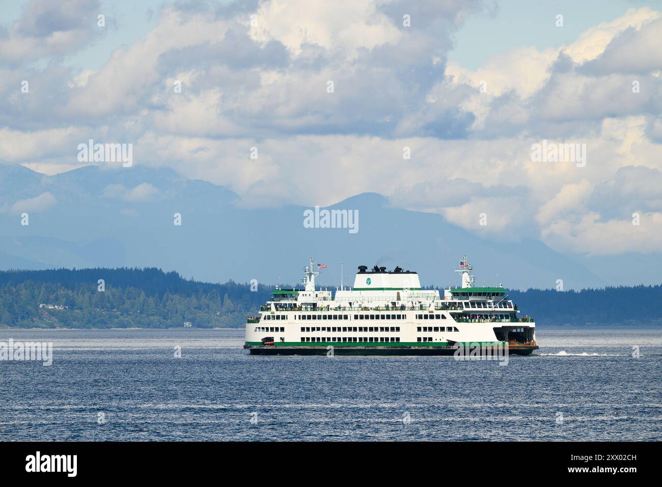 Seattle - August 18, 2024; Washington State car ferry MV Chimacum ...