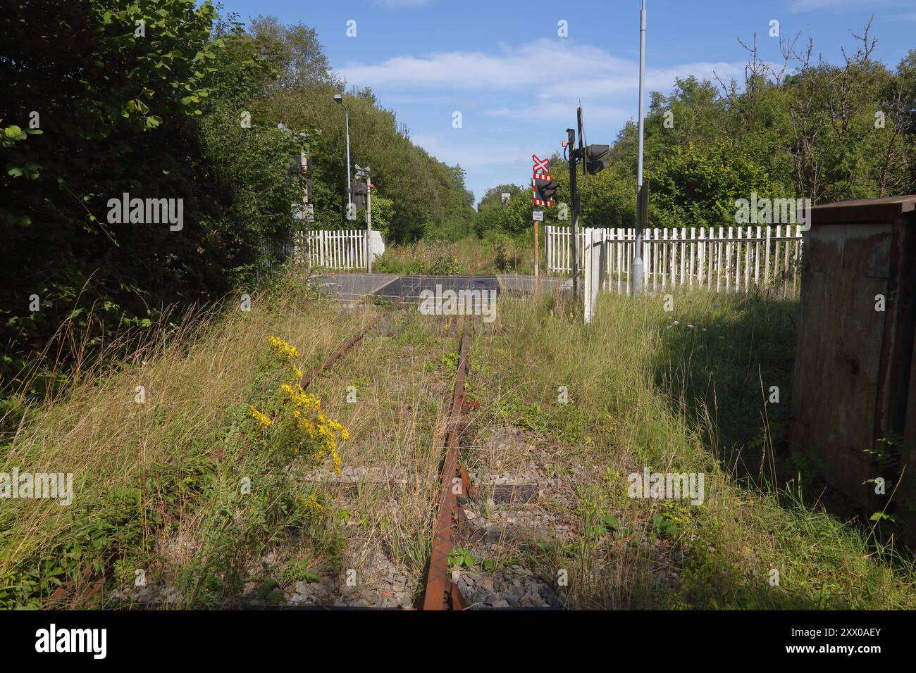 Fountain crossing near Aberkenfig on the branch line between Tondu and ...