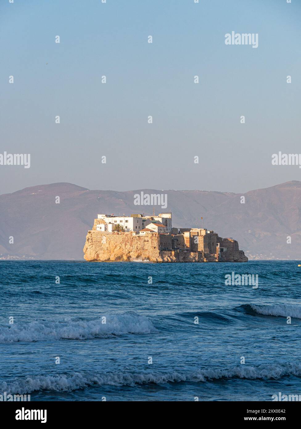 Spanish Military base of Peñón de Alhucemas off the coast of Morocco ...