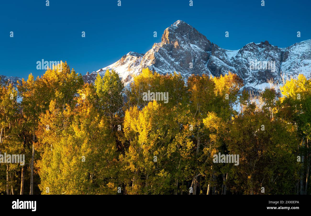 Mountain Peak with Fall Colors Dallas Divide Colorado Stock Photo - Alamy