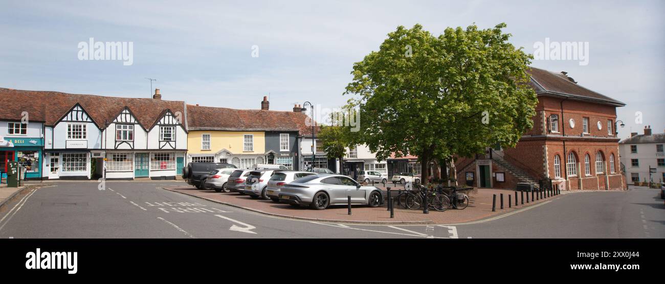 Views of Market Hill in Woodbridge, East Suffolk in the United Kingdom ...