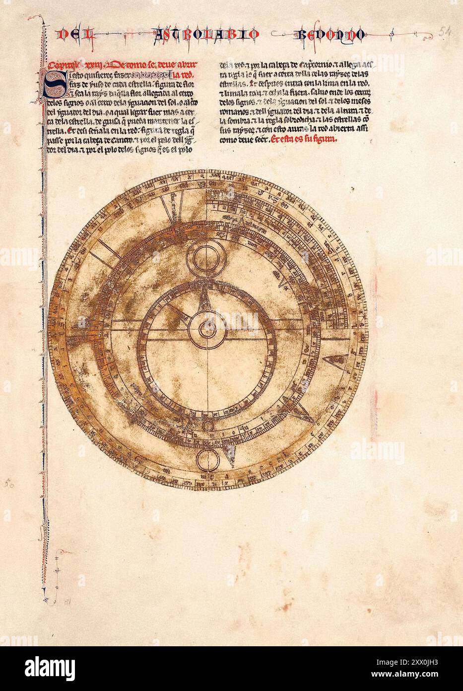 Medieval manuscript of Astronomy (Libros del saber de astronomia, 1276 ...