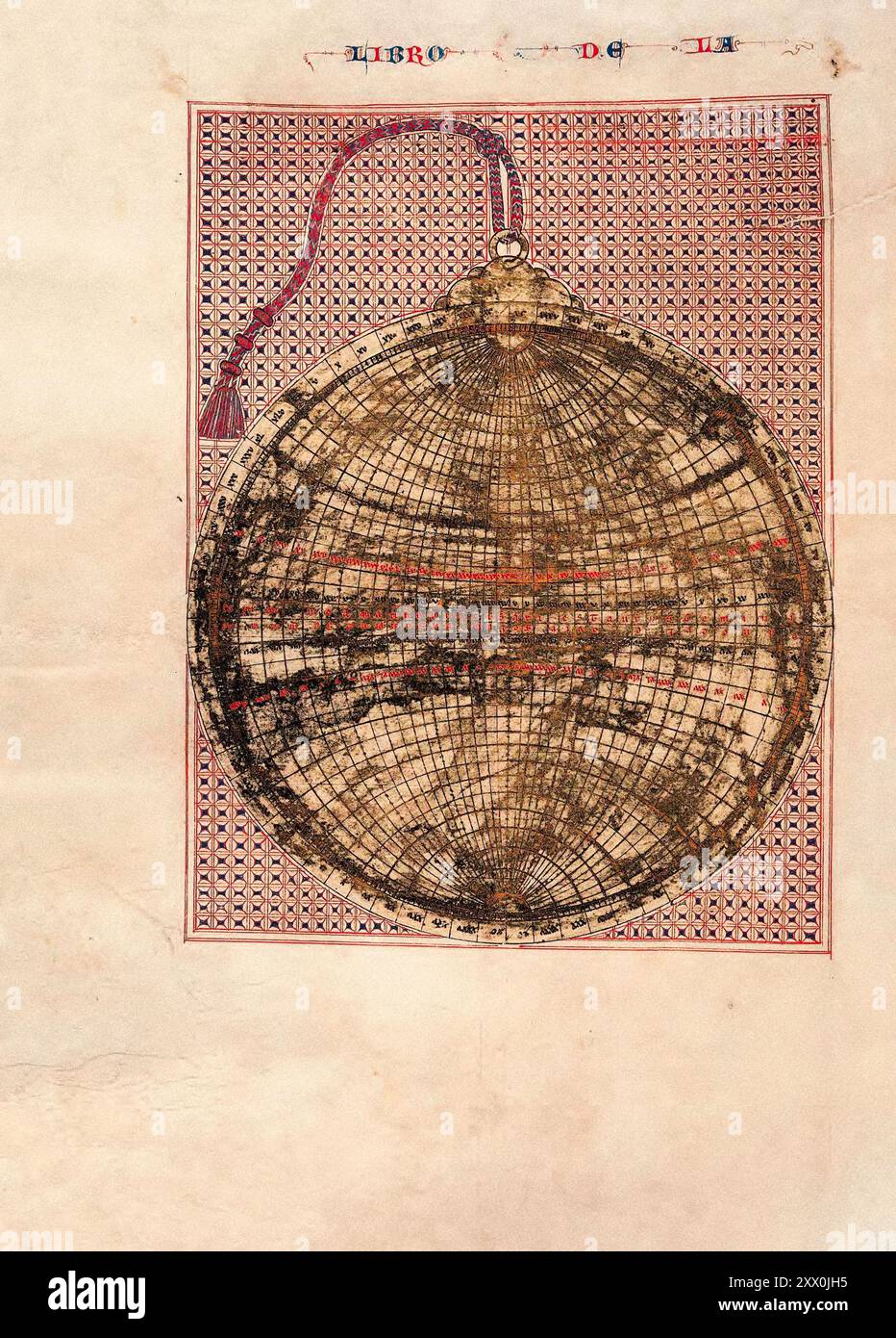 Medieval manuscript of Astronomy (Libros del saber de astronomia, 1276 ...
