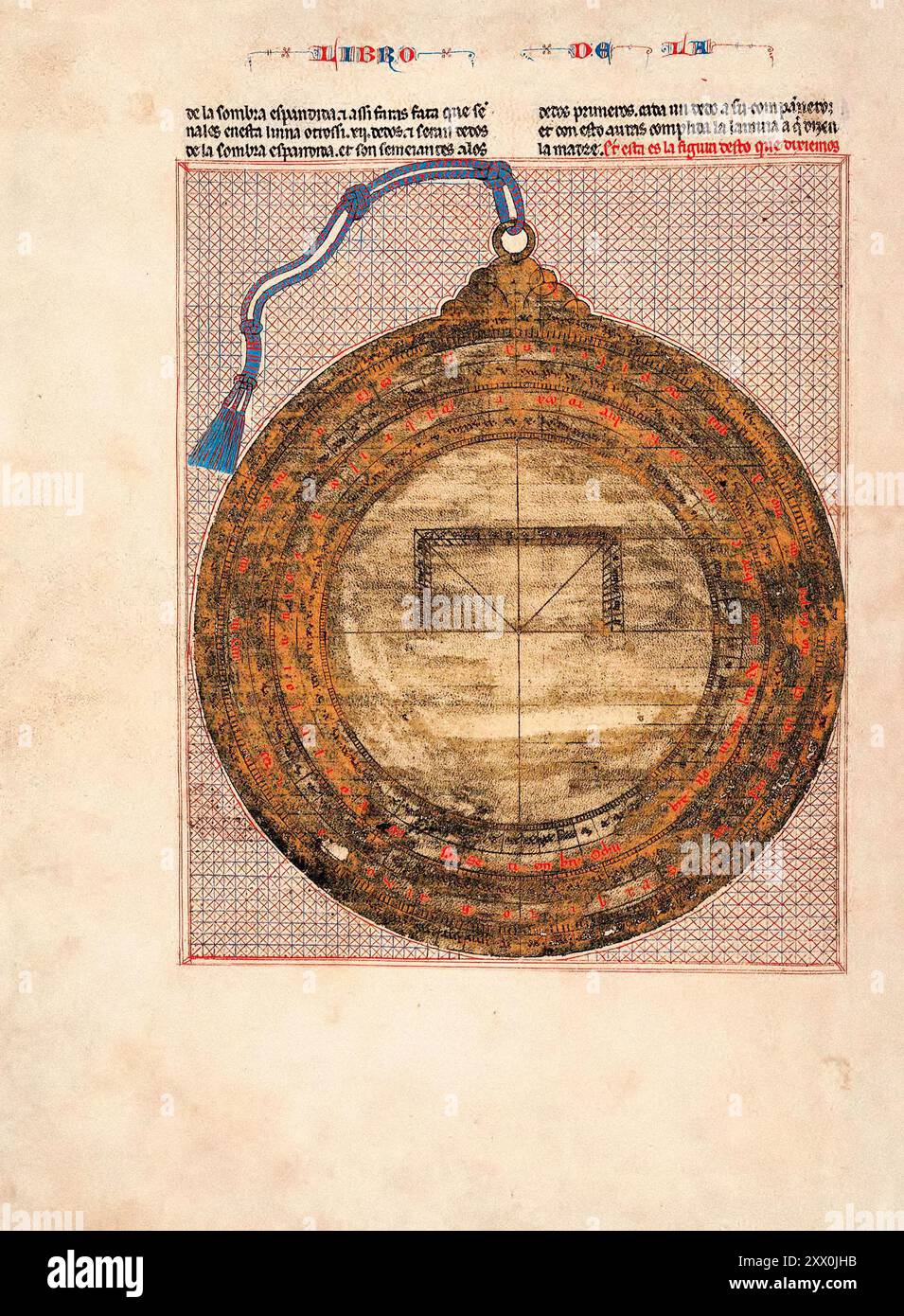 Medieval manuscript of Astronomy (Libros del saber de astronomia, 1276 ...