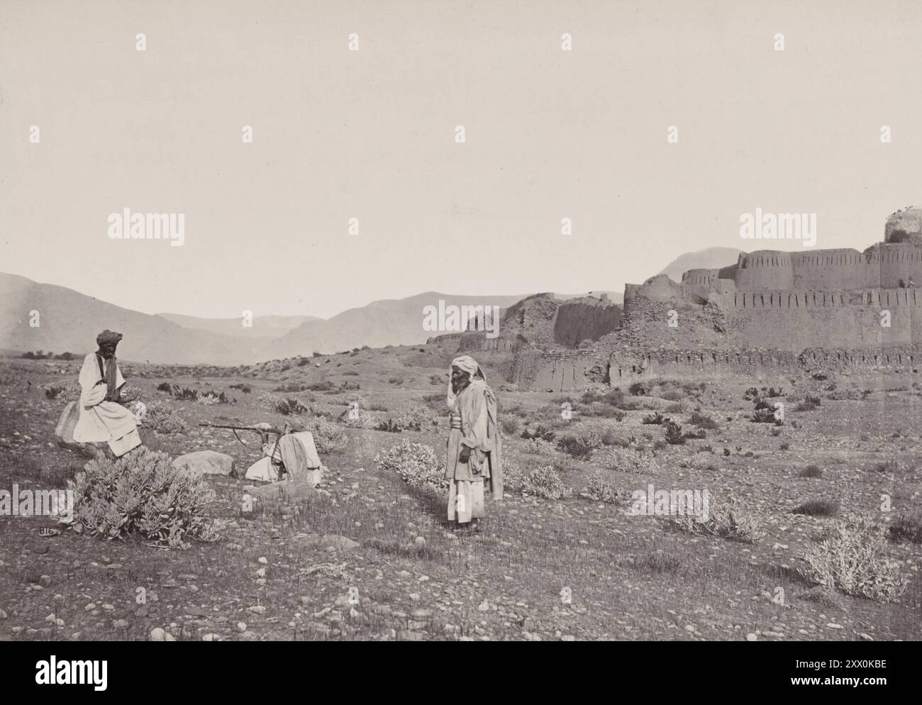 Second Anglo-Afghan War. Vintage photo of Jamrud Fort near the Khyber ...