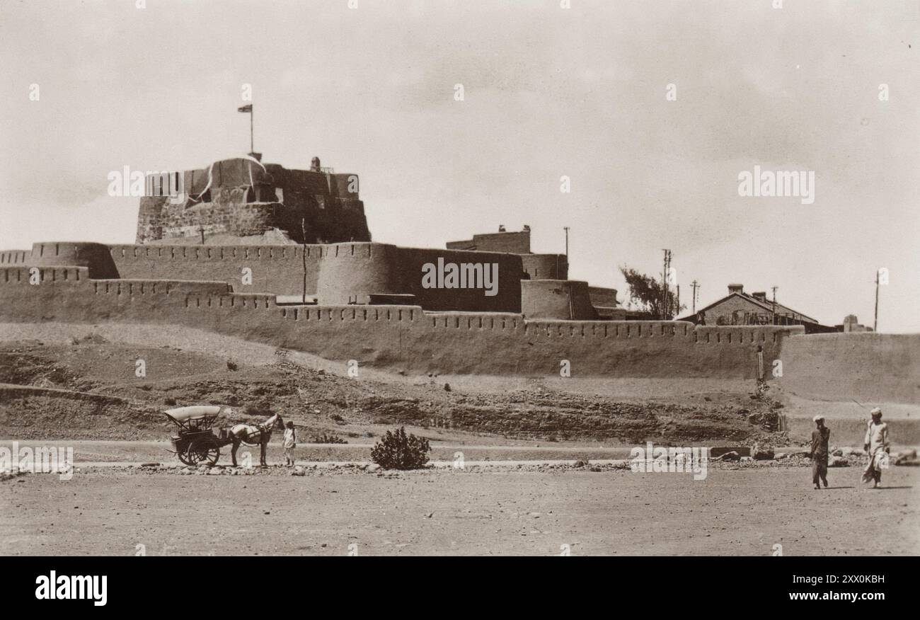Vintage photo of Jamrud Fort near the Khyber. Khyber Pass, Peshawar ...