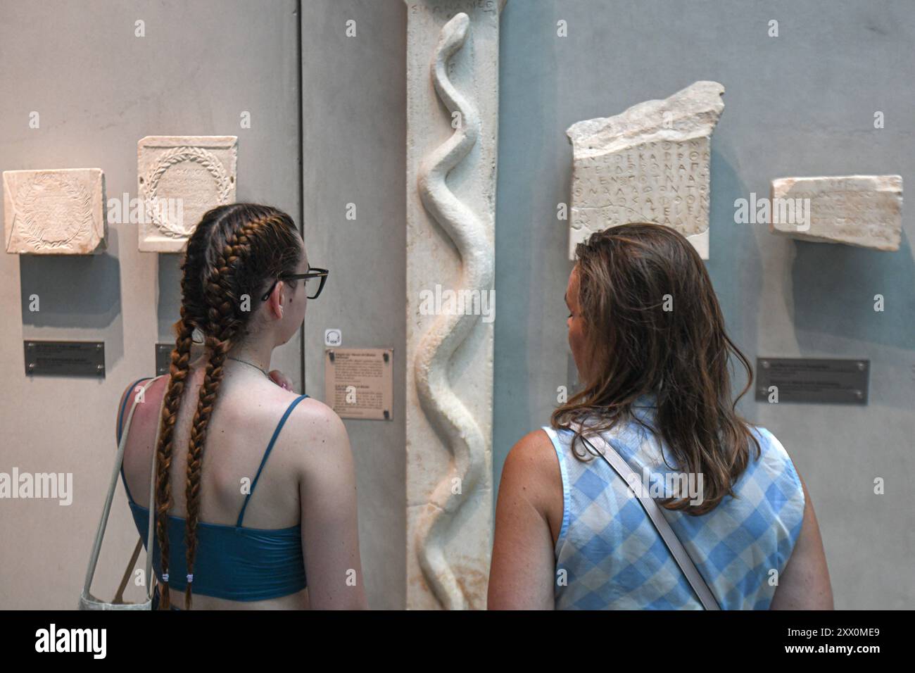 Acropolis Museum: Dedication to Asclepios. Athens. Greece Stock Photo - Alamy