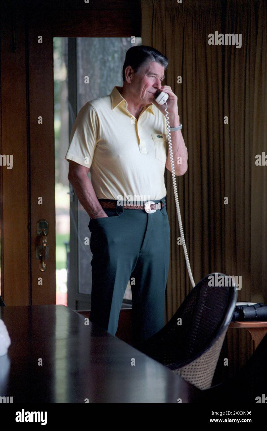 President Reagan speaking with Nancy Reagan from Camp David. August 15 ... President Reagan speaking with Nancy Reagan from Camp David. August 15 ...