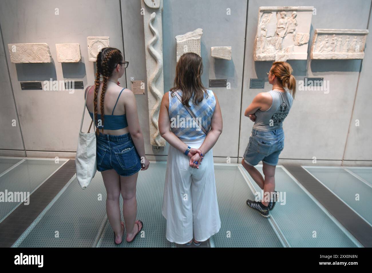 Acropolis Museum: Dedication to Asclepios. Athens. Greece Stock Photo ...