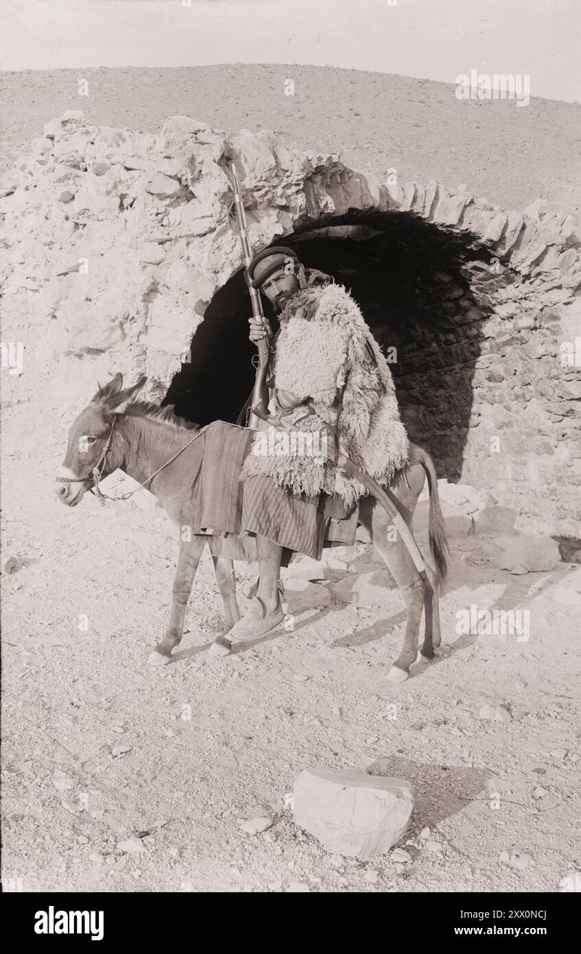Life in Palestine in the early 20th century. Native travelling between ...