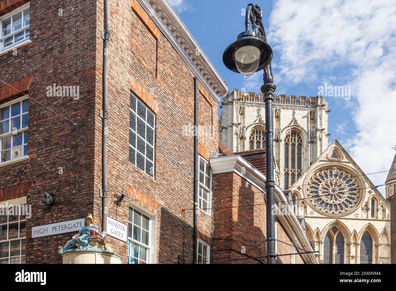 York Minster Rose Window from High Petergate, York, YK Stock Photo - Alamy