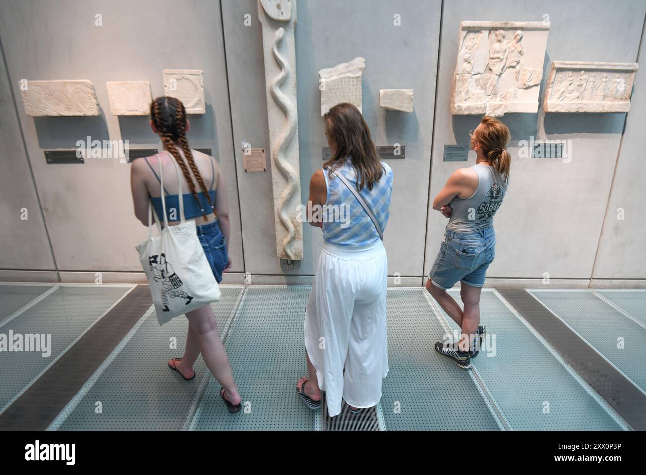 Acropolis Museum: Dedication to Asclepios. Athens. Greece Stock Photo ...