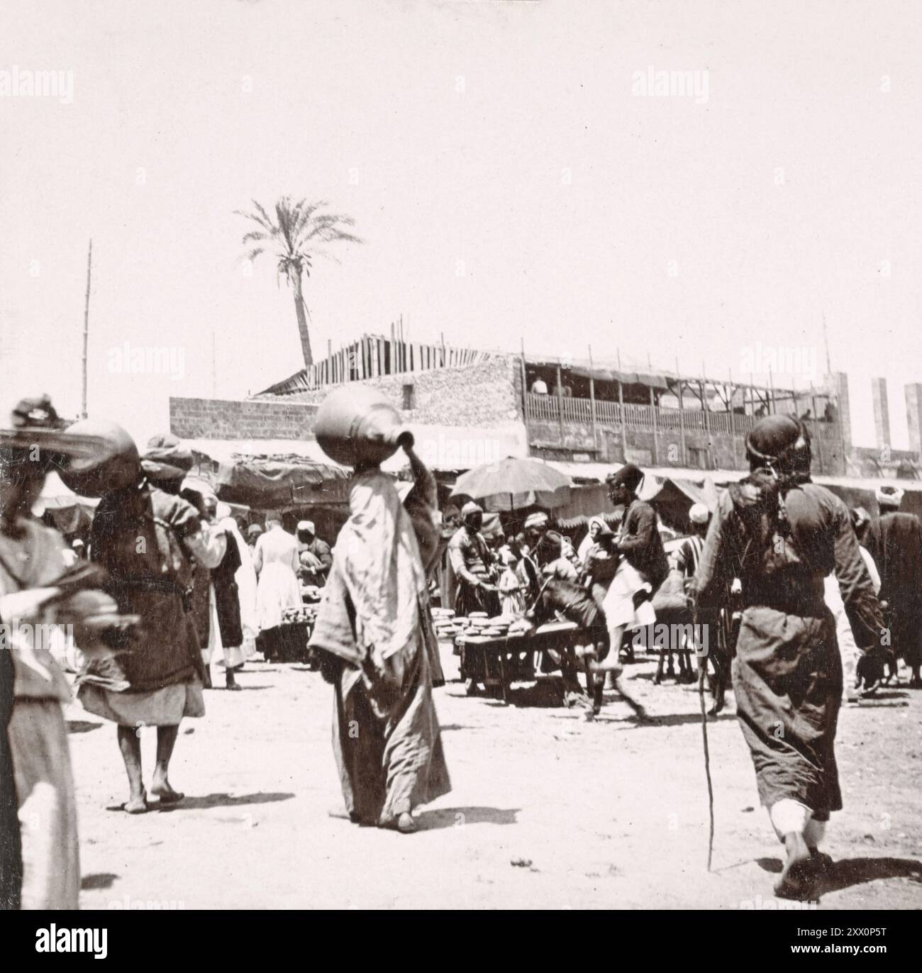 Life in Palestine in the late 19th and the early 20th century. Market ...