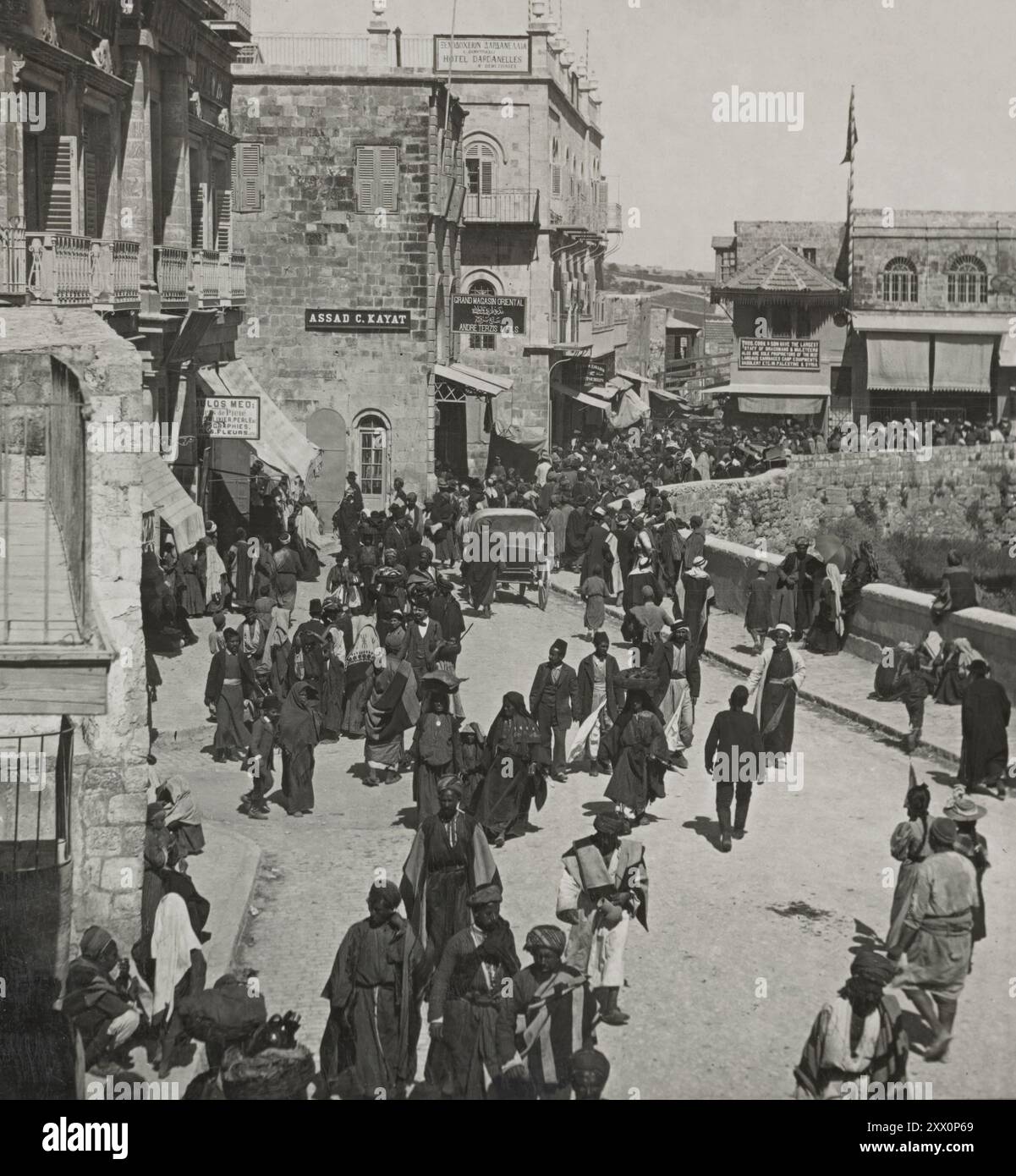 Life in Palestine in the early 20th century. David Street, Jerusalem ...