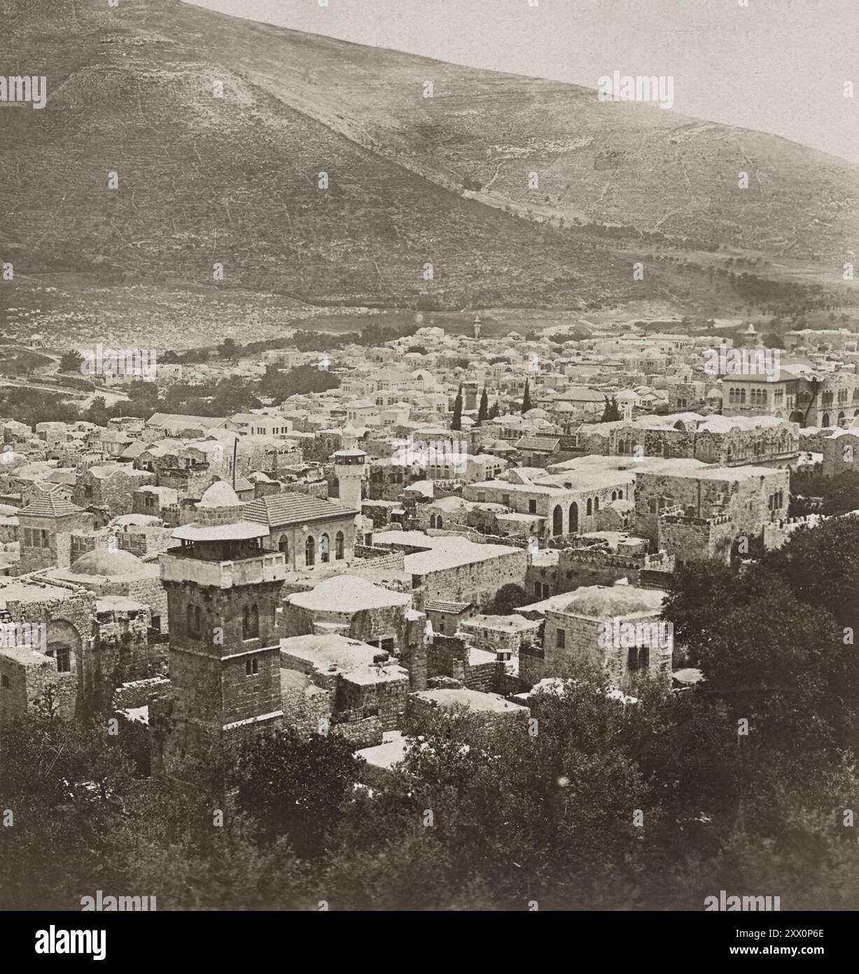 Life in Palestine in the late 19th and the early 20th century. Vintage ...