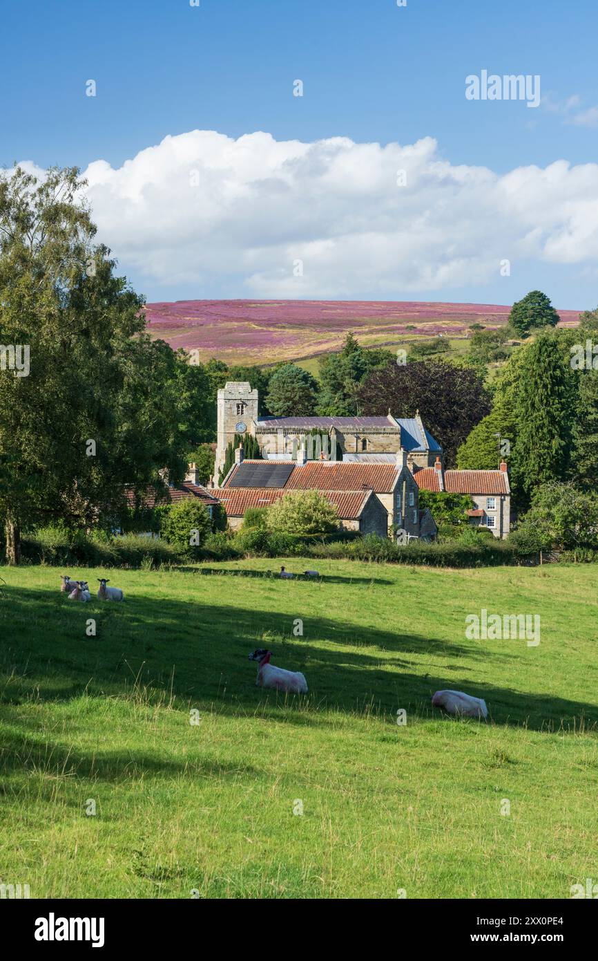 The Church of St Mary at Lastingham village, The North Yorkshire Moors ...