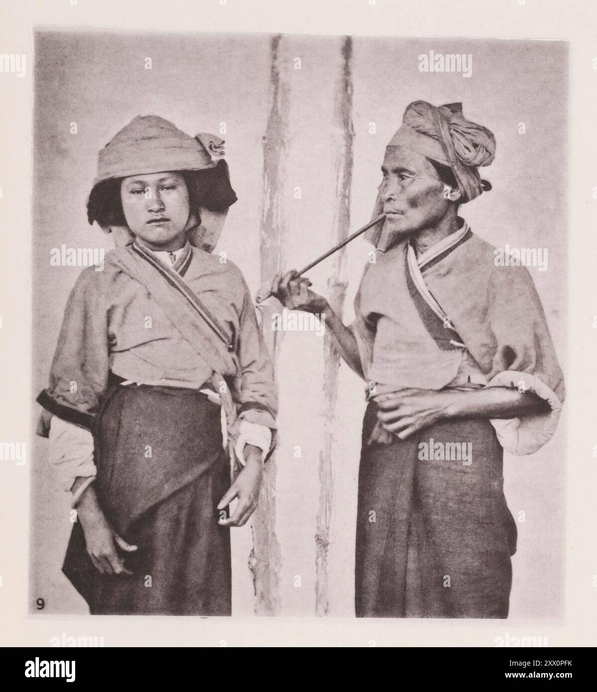 Vintage photo of Island of Formosa. Taiwan Aborigines. Types of the ...