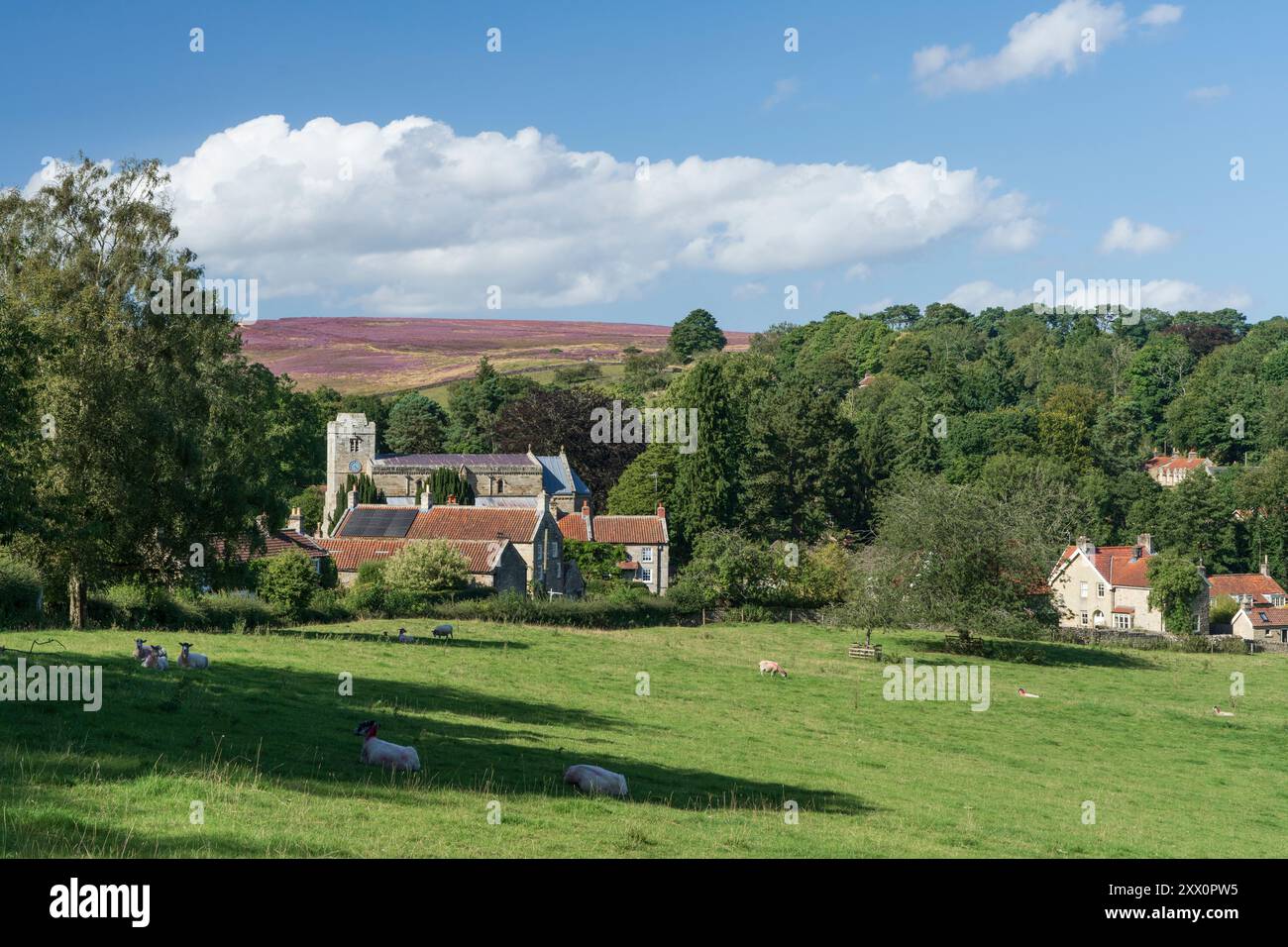 The Church of St Mary at Lastingham village, The North Yorkshire Moors ...
