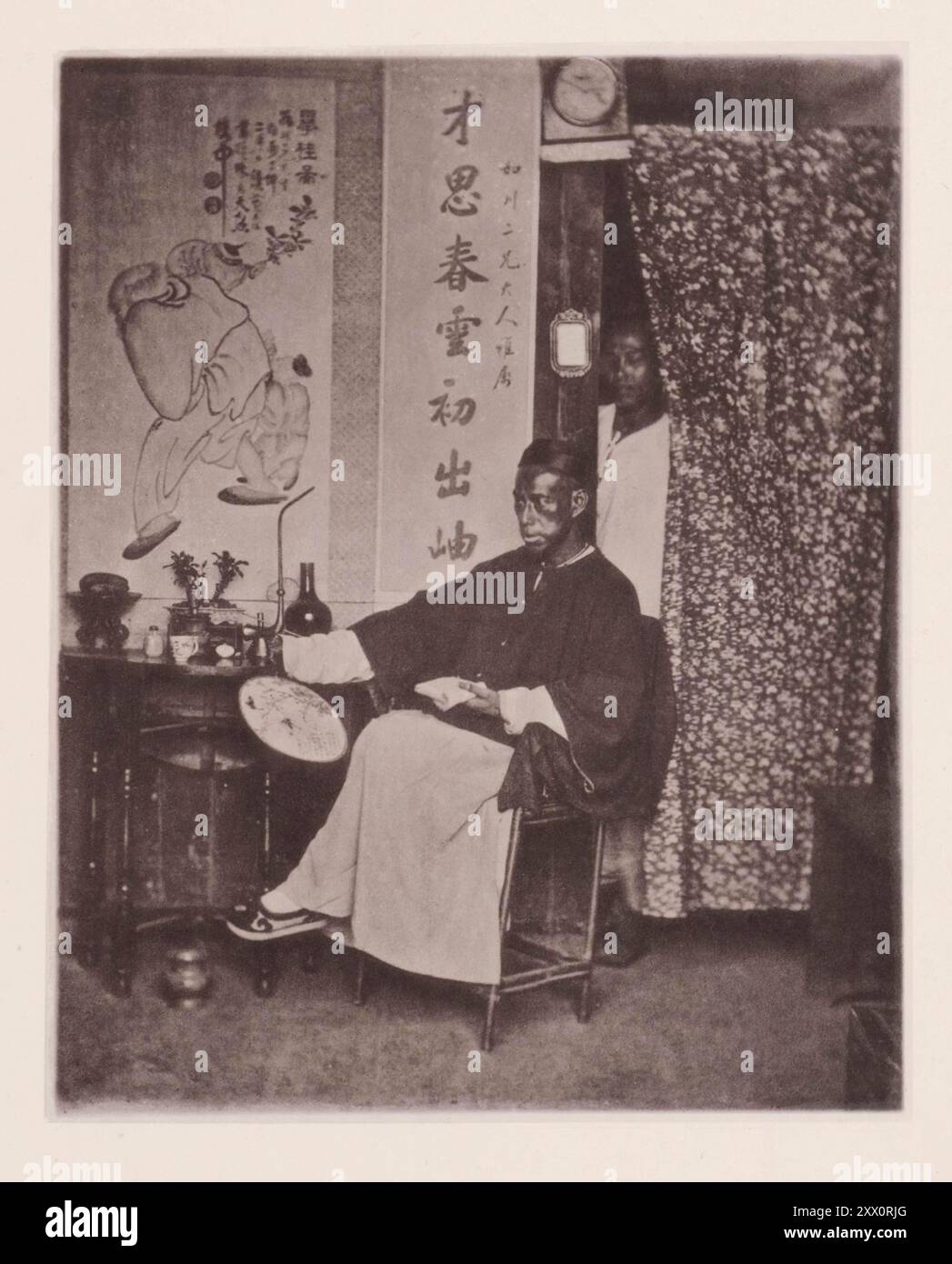 Vintage photo of A Chinese judge. Reading for honours. Illustrations of ...