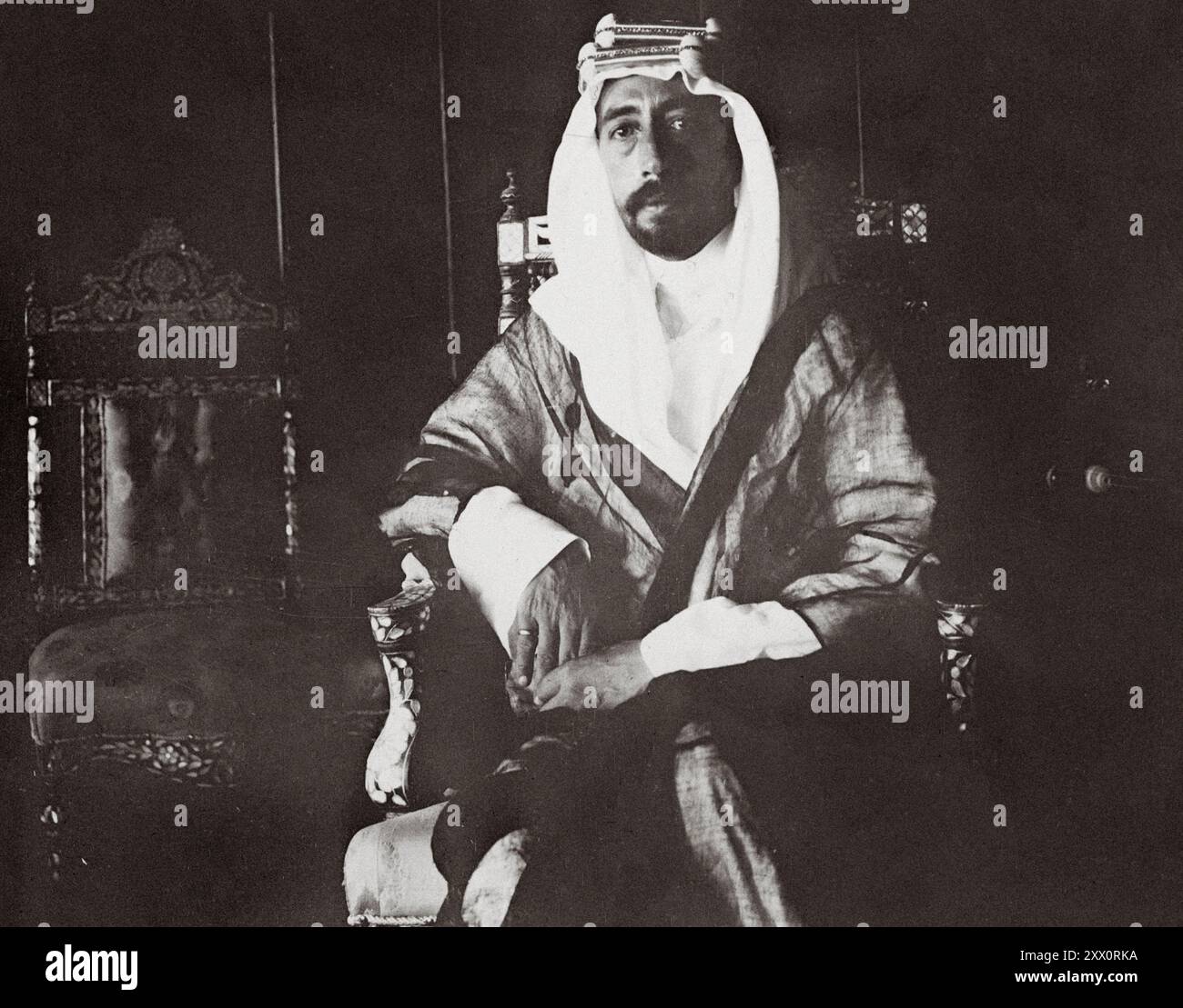 Portrait of Faisal bin Hussein. Faisal I bin Al-Hussein bin Ali Al ...