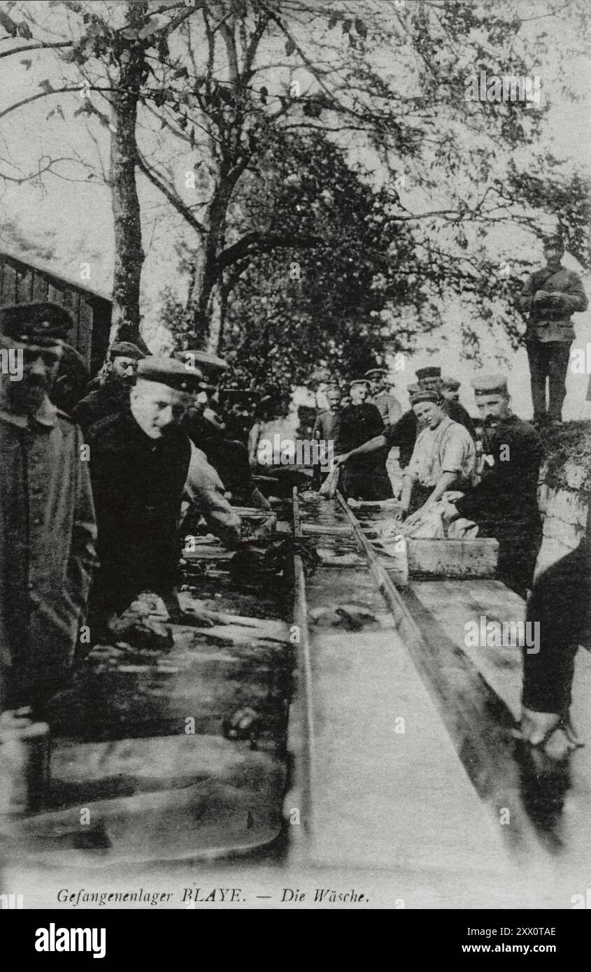 Vintage photo of French prison camp Blaye - The Laundry, 1917Vintage ...