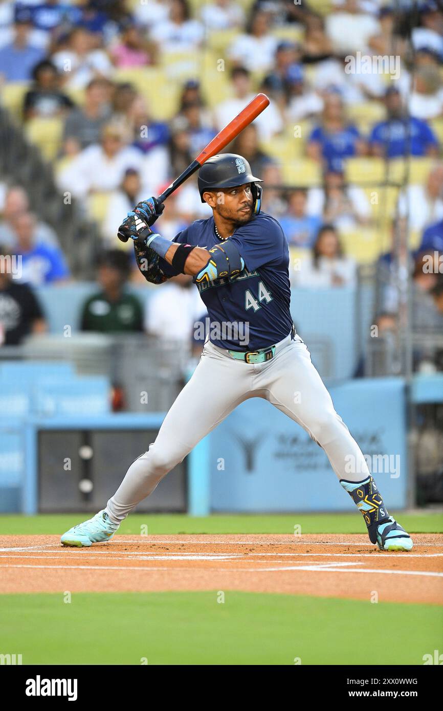LOS ANGELES, CA - AUGUST 20: Seattle Mariners designated hitter Julio ...