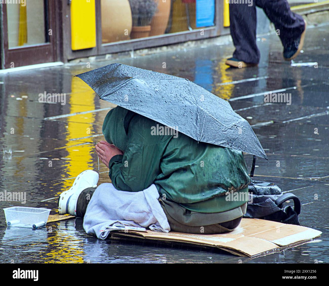 Glasgow, Scotland, UK. 21st August, 2024. UK Weather: Heavy rain over ...