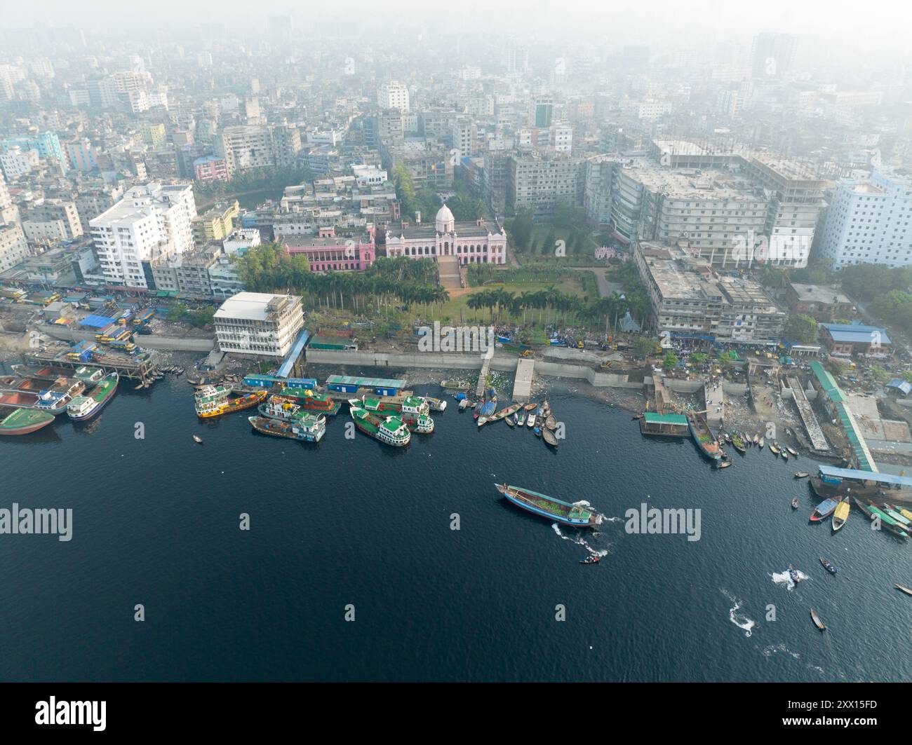 Aerial view of Ahsan Manzil in Dhaka Bangladesh Stock Photo - Alamy