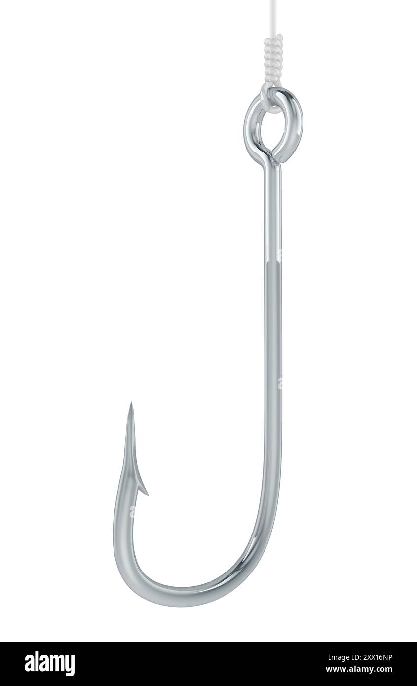 Fishing Hook, 3D rendering isolated on white background Stock Photo - Alamy