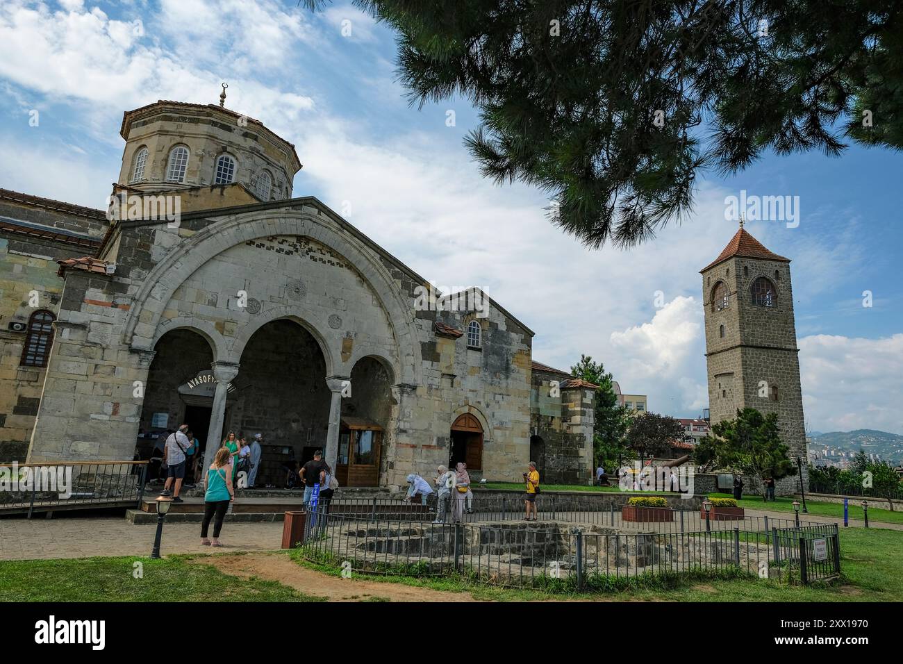 Trabzon, Turkey - July 24, 2024: People visiting Hagia Sophia, it is a ...